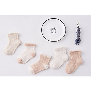 GZMM Newborn Baby Organic Cotton Socks 5 Pairs Pack For 0-6months