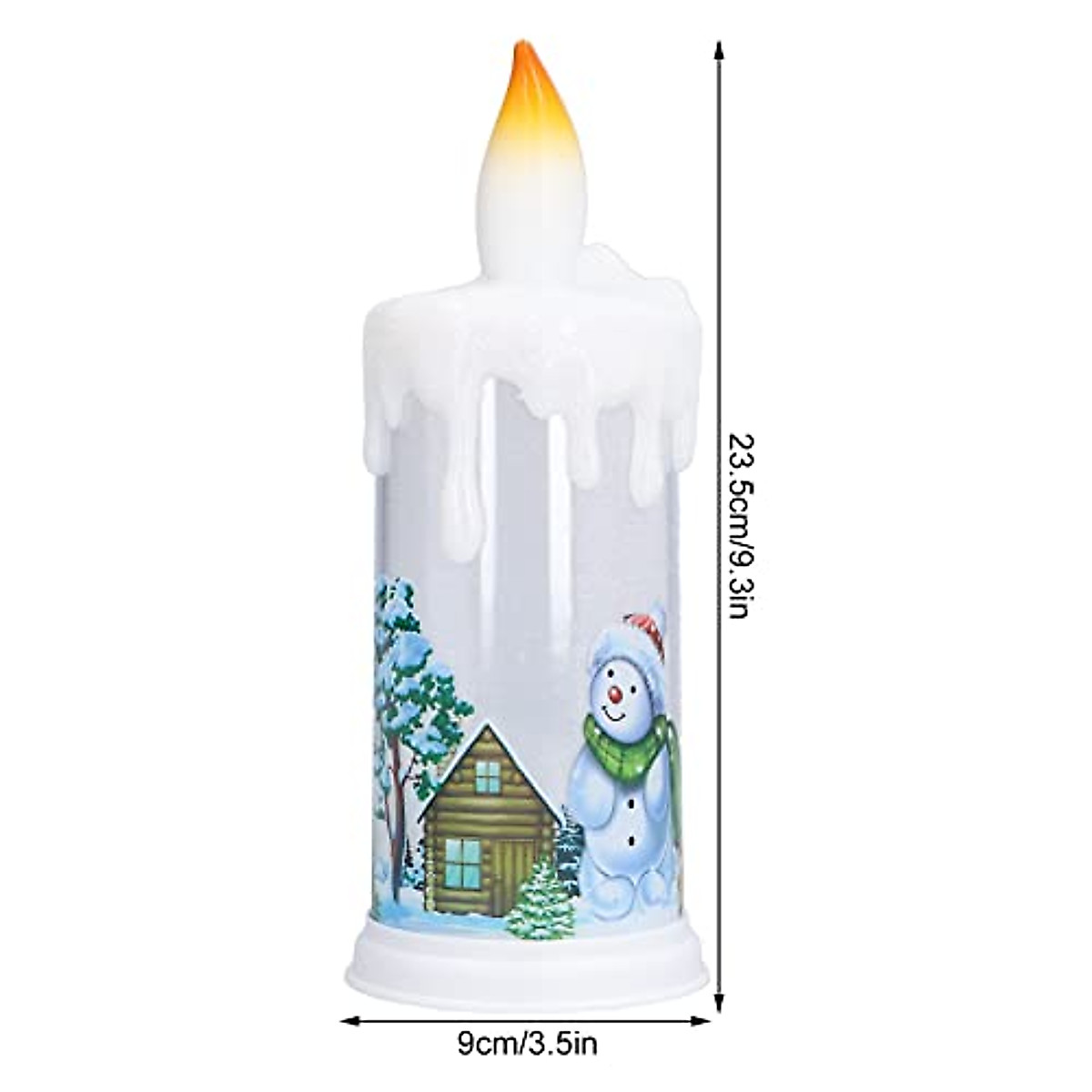 SALUTUY Candles Lamp, Remote Control 9.3in Warm Light Santa Claus Candle Lights LED for Homes Gardens, Courtyards for Christmas Party Lights, Decorative Lights(#2)