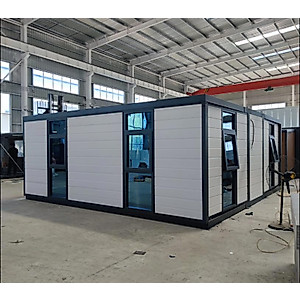 Expo Groups New Luxury 13x20ft+ Flat Roof Expandable Folding Container House Design - Prefab Foldable Home – Fully Equipped Kitchen & Bathroom + Pre-Wired (13x20ft)