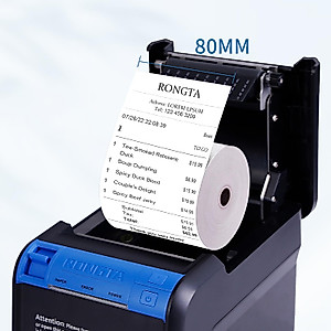 Rongta 80mm POS Printer, 350mm/s Thermal Receipt Printer with Auto Cutter, USB Serial Ethernet Interface, Support Windows/Mac/Linux Cash Drawer, Restaurant Kitchen Printer for ESC/POS (ACE V1)