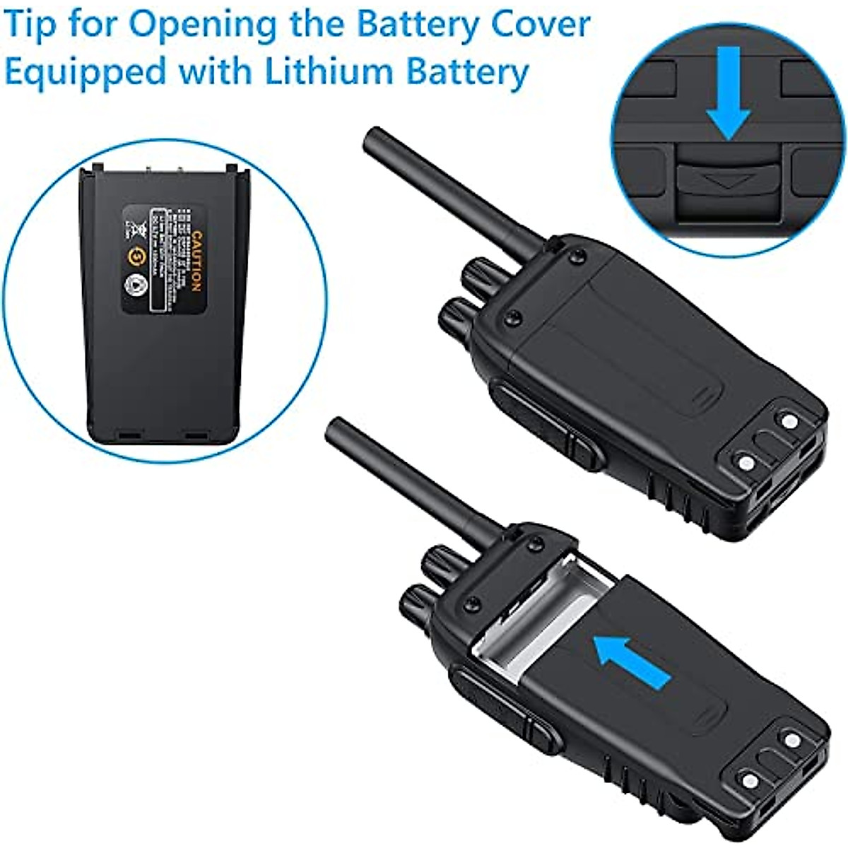 Walkie Talkies,eSynic 4Pcs Professional Rechargeable Walkie Talkies Long Range 2 Way Radio Handheld Radio Walkie Talkies for Adults Supports VOX 16CH with LED Light Original Earpieces for Camping etc