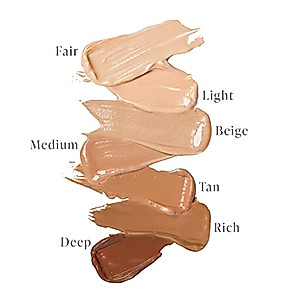 Mally Beauty Stress Less Performance Foundation - Medium - Buildable Medium to Full Coverage - Lightweight Foundation Liquid - Niacinamide Brightens and Hydrates Skin - Satin Finish