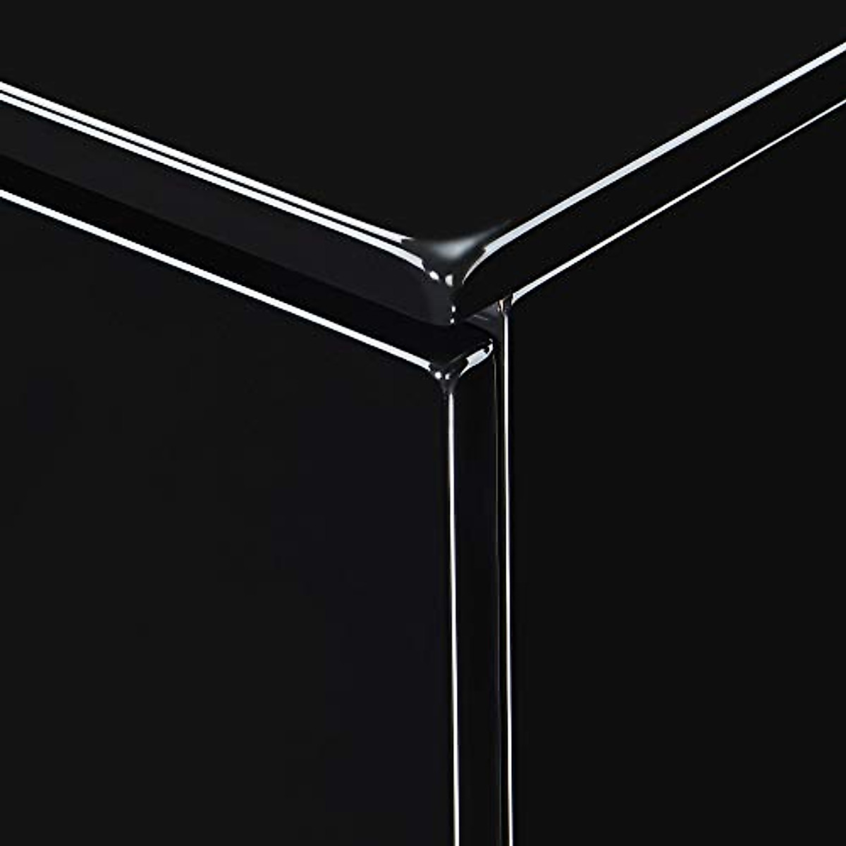 ClickDecor Hudson End Side Nightstand with 2 Drawers, Wooden Accent Table for Bedroom with Matte Chrome Handle, Black