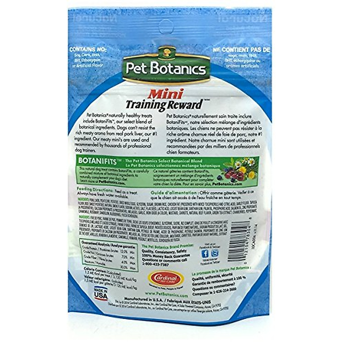 Pet Botanics Mini Training Rewards for Dogs 3 Flavor Variety Bundle: (1) Bacon, (1) Chicken and (1) Beef, 4 Oz Ea (200 Count per Bag, 3 Bags Total)