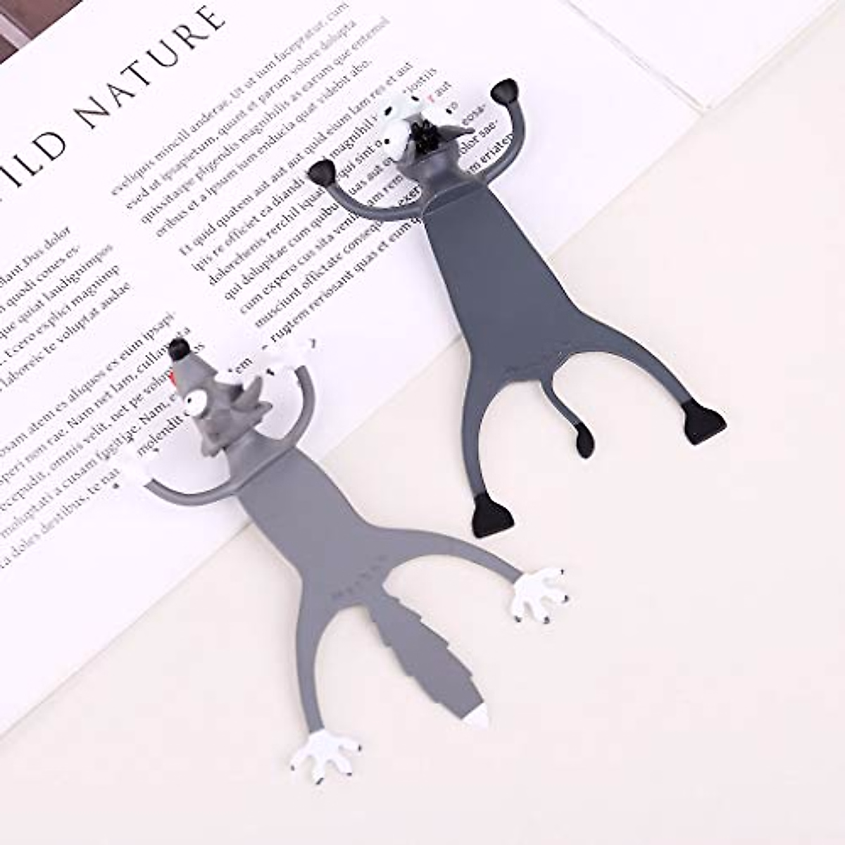 Cute Book Marks, Funny 3D Animal Bookmark Reading Gift Stationery Gift for Kids Student