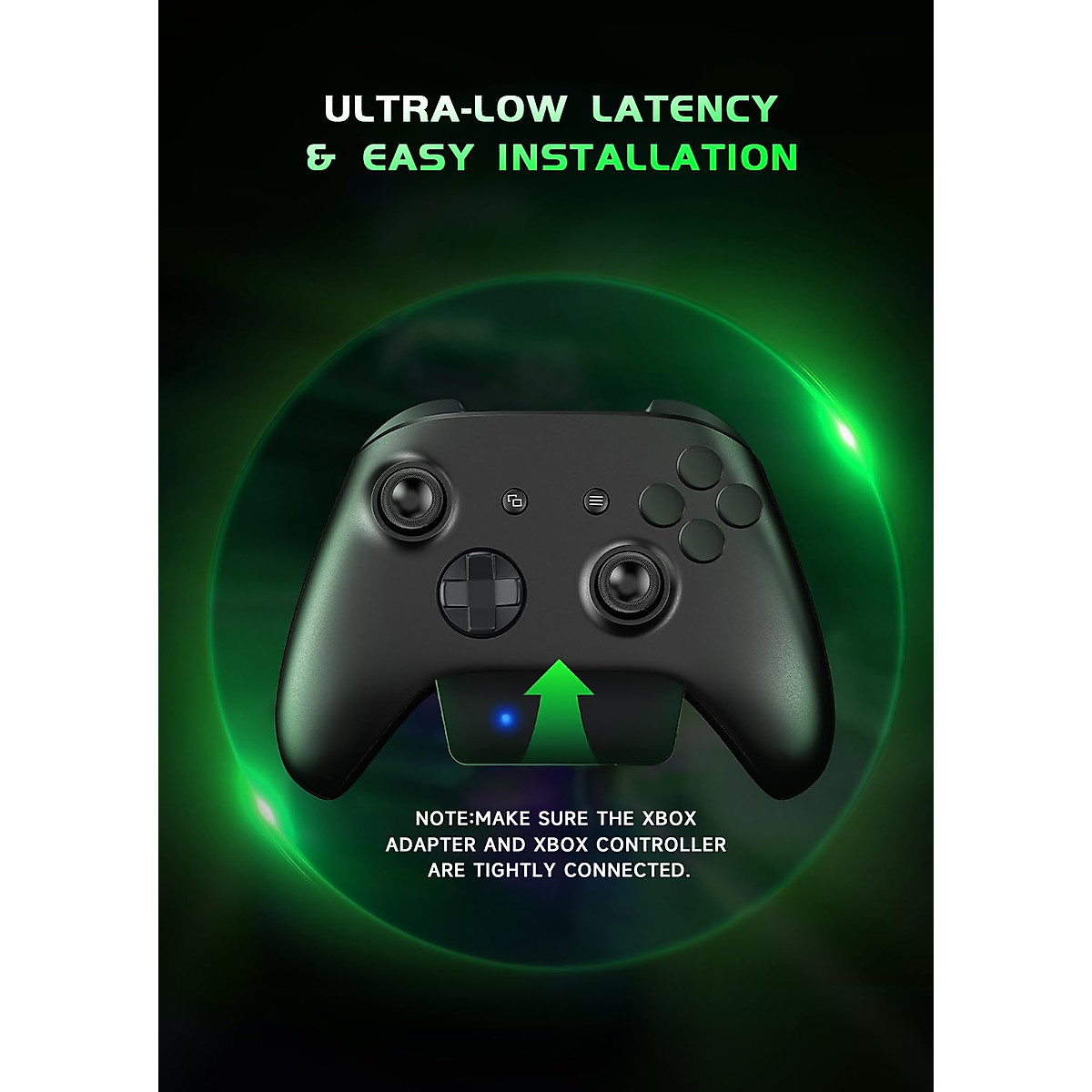 RYR Wireless Gaming Headset for Xbox Series X|S, Xbox One, PS5, PS4, Mac, Bluetooth 5.3, 3D Surround Sound, Rotatable Earmuffs, Gaming Headphones with Noise Canceling Microphones-Blackgreen