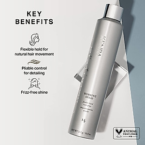 Kenra Platinum Working Spray 14 80% | Flexible Hold Hairspray | Fast-Drying, Non-Sticky | Creates Volume & Texture | Leaves Hair With Frizz-Free Shine | All Hair Types | 10 oz