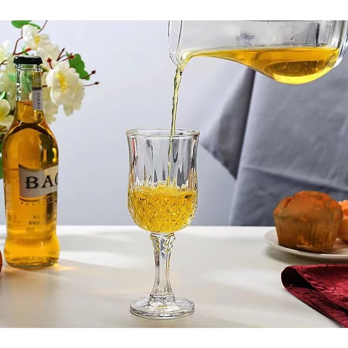 RYUHYF Red wine glass set, white wine glass set, medium 5.4 oz wine glasses, set of 3