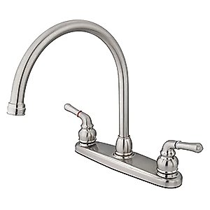 Kingston Brass KB798LS Magellan C Type 8-Inch Kitchen Faucet, Brushed Nickel