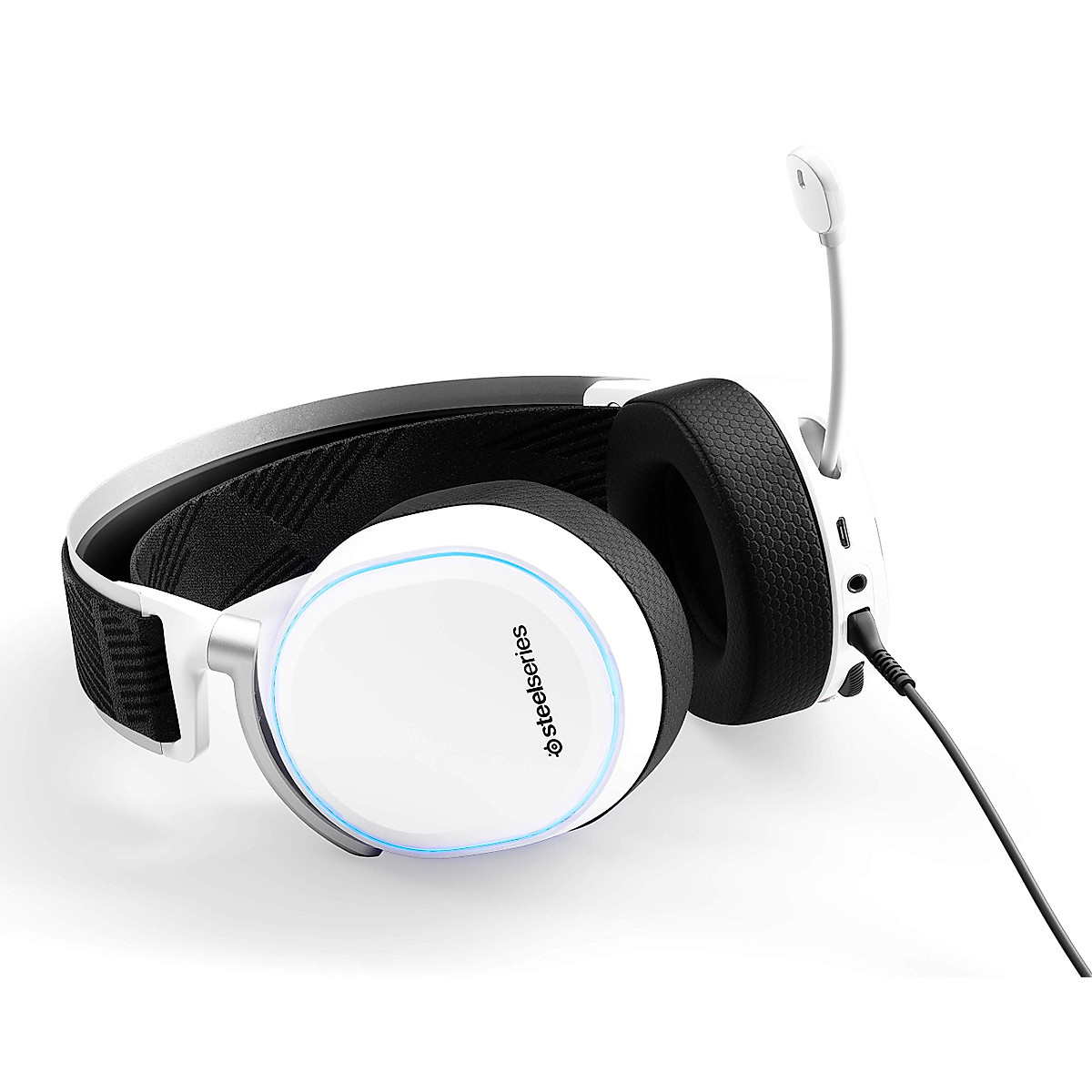 SteelSeries Arctis Pro + GameDAC Wired Gaming Headset - Certified Hi-Res Audio - Dedicated DAC and Amp - for PS5/PS4 and PC - White