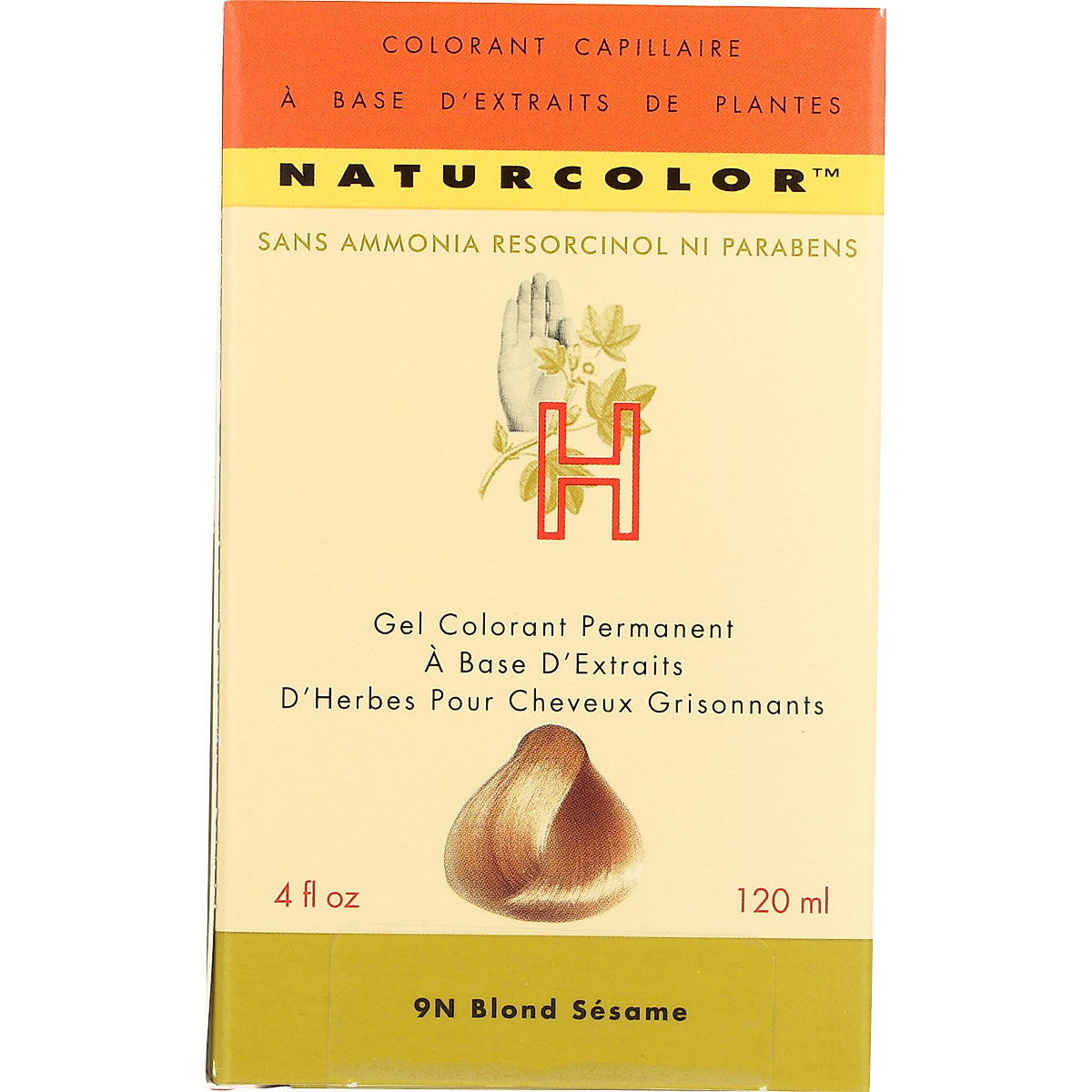 naturcolor Haircolor - Sesame Blonde Hair Dye, 4 Fl Oz (9N)