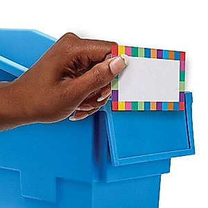 Really Good Stuff Non-Tip Book and Binder Holders, 5½” by 13½” by 7¾” (Set of 12, Black) Magazine, Folder Bins with Stabilizer Wings, Built-In Label Holder – Durable, Won’t Fall Over