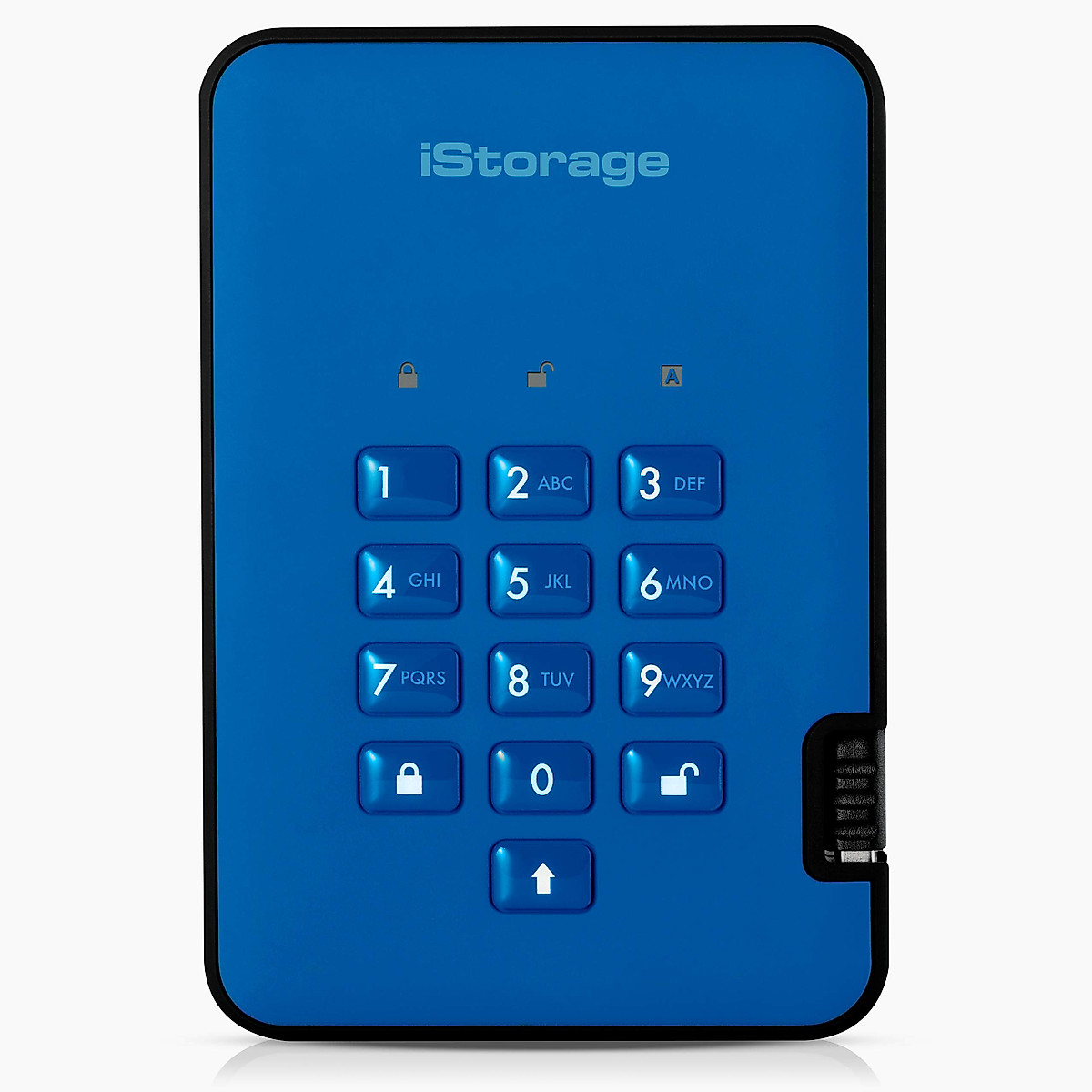iStorage diskAshur2 SSD 8TB Blue | Secure portable solid state drive | Password protected | Dust & water resistant | Hardware Encryption