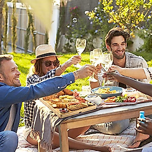 SunClenase Foldable Charcuterie Boards Gift Set - Bamboo Cheese Board and Knife Set - Large Charcuterie Board Set- Perfect Housewarming & Wedding Gifts