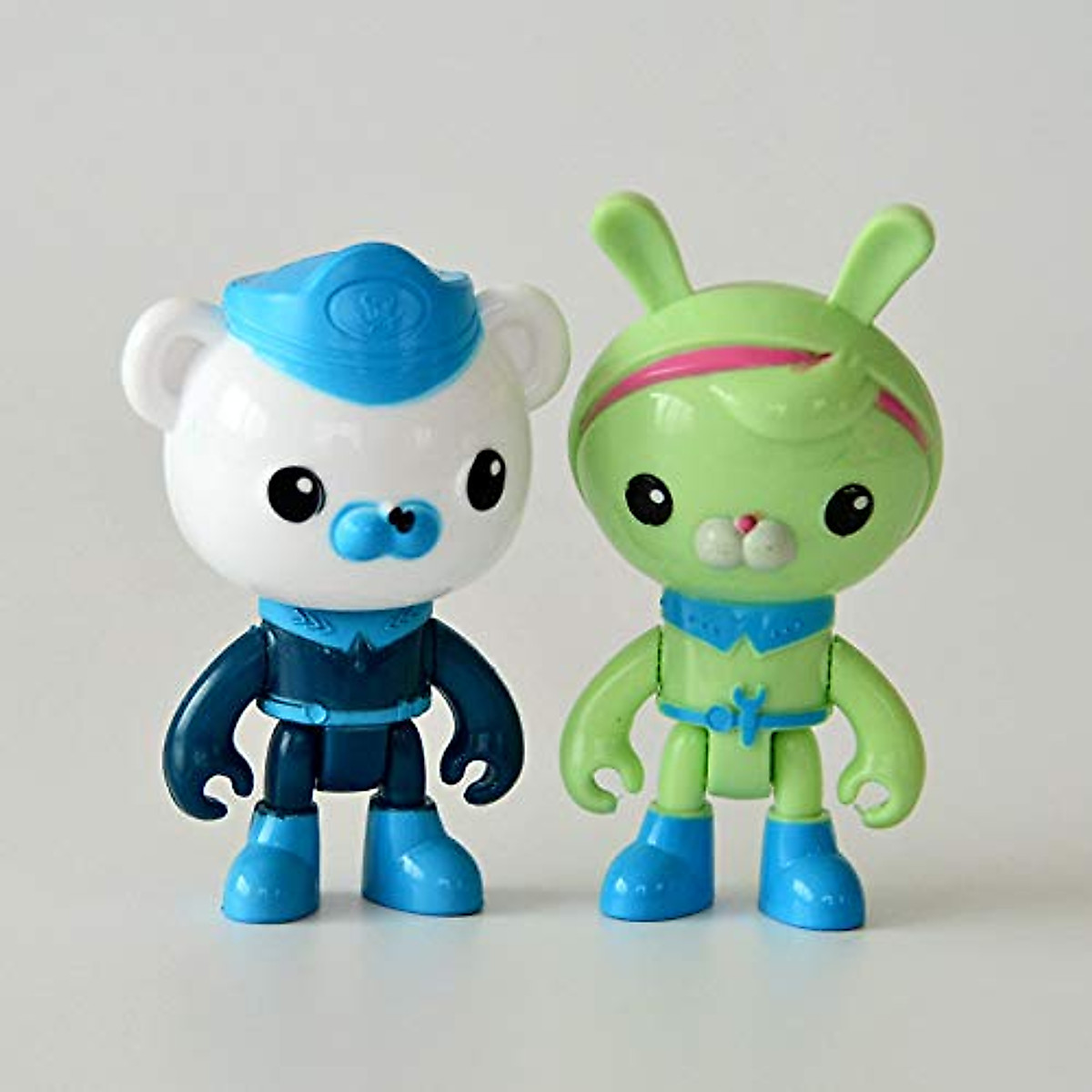 Set of 8 pcs Octonauts Toys Cake Topper Play Set 2" - 3" with 40pcs Waterproof Stickers