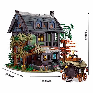 LOVEBRICK 2710 PCS a Frame Cabin Medieval inn Architecture Castle Building Blocks Set Model kit Toy MOC DIY Creative Kid Adult Collection Toy