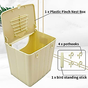 Parrot Breeding Box Hanging Bird Nest Bird Cage Plastic House Mating Box Lovebird Parakeet Cockatiel Budgie Conure