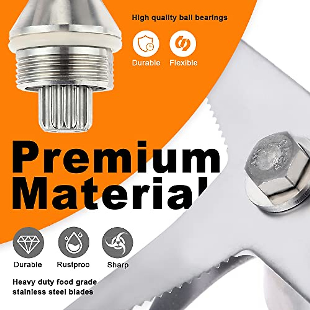 Hicello Wet Blade Assembly, Stainless Steel Blender Replacement Parts, Six Blades Blender Blade Compatible with Vitamix 1151,1152