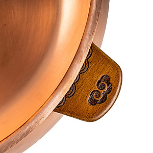 ZhenSanHuan Chinese Traditional old fashioned Copper Hot Pot (6L, double flavor)