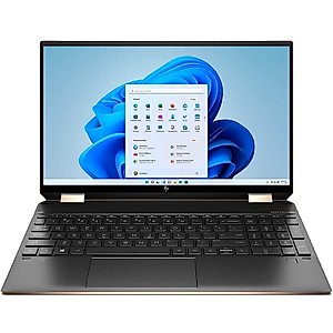 HP Spectre x360 15t OLED, 11th Gen i7-1165G7, Windows 11 PRO, 1TB SSD, 16GB, Bang & Olufsen, 15.6" Laptop PC, Black