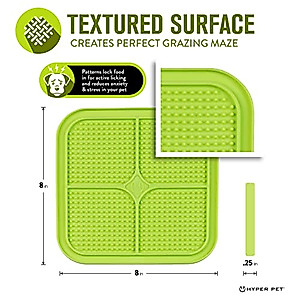 Hyper Pet Lick Mat for Dogs & Cats - IQ Treat Mat Interactive Dog Toys Helps Reduce Pet Anxiety & Boredom