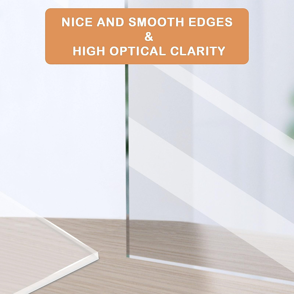 24x24 Clear Cast Acrylic Sheet 1/4 Plexiglass for Laser Cutting,Crafts,Signs Art Projects