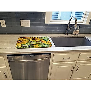 Caroline's Treasures JMK1122DDM Sunflowers Dish Drying Mat Absorbent Dish Drying Mat Pad for Kitchen Counter Dish Drainer Mat for Countertop, 14 x 21", Multicolor