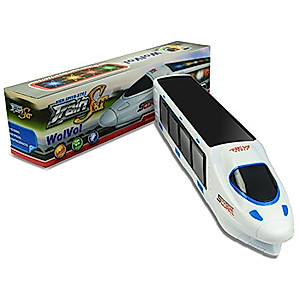 WolVolk Beautiful 3D Lightning Electric Train Toy for Kids with Music, goes Around and Changes Directions on Contact