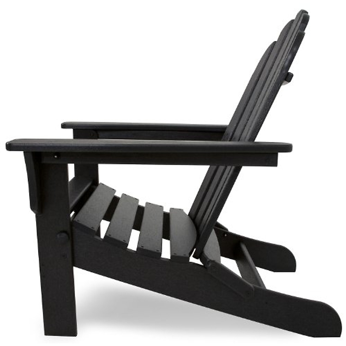 Trex Outdoor Furniture by Polywood TXA53CB Cape Cod Folding Adirondack Chair, Charcoal Black