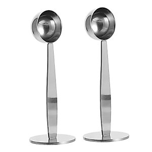 Anneome 2 Pcs Coffee Spoon Coffee Tamper Coffee Bean Press Coffee Machine Coffee Beans Espresso Honey Spoons Stainless Steel Tampers Creative Coffee Pressers Household Pound Stick Tool