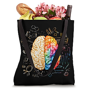 Colorful Brain - Science And Art - Neuroscience Neurologist Tote Bag