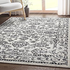 Well Woven Palace Oriental Ivory Grey Black 5'3" x 7' Area Rug