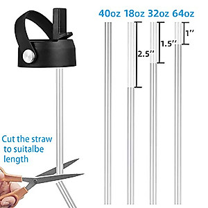 RRegeny Straw Lid for Hydro Flask Wide Mouth 32 40 oz, Straw Lids with Flexible Handle and Straws Compatible with HydroFlask, Replacement Sports Flex Cap Wide Mouth Top 32 40 oz
