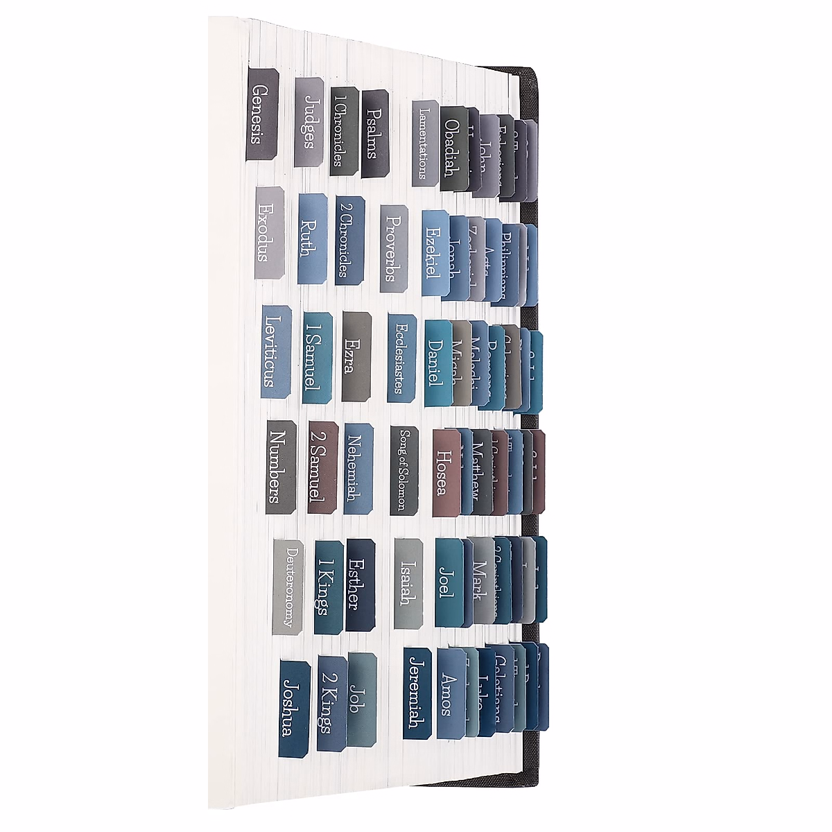 Earthy Blue Bible Tabs for Women and Men, Large Print Laminated Bible Tabs, Easy to Read, Easy to Apply, Bible Journaling Tabs