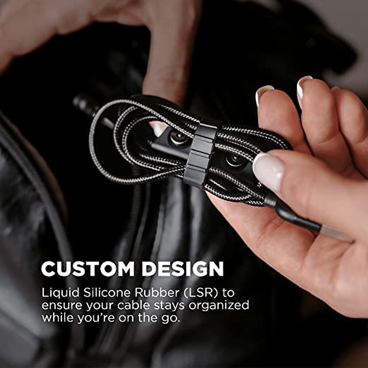 Statik 360 Rotating Magnetic Charging Cable - USB to USB C Cable, Micro-USB, Magnetic iPhone Charger, 3-in-1 Tip Adapters, Magnetic Phone Charger with LED Light, 90 Degree Right Angle, Black, 3FT/1M