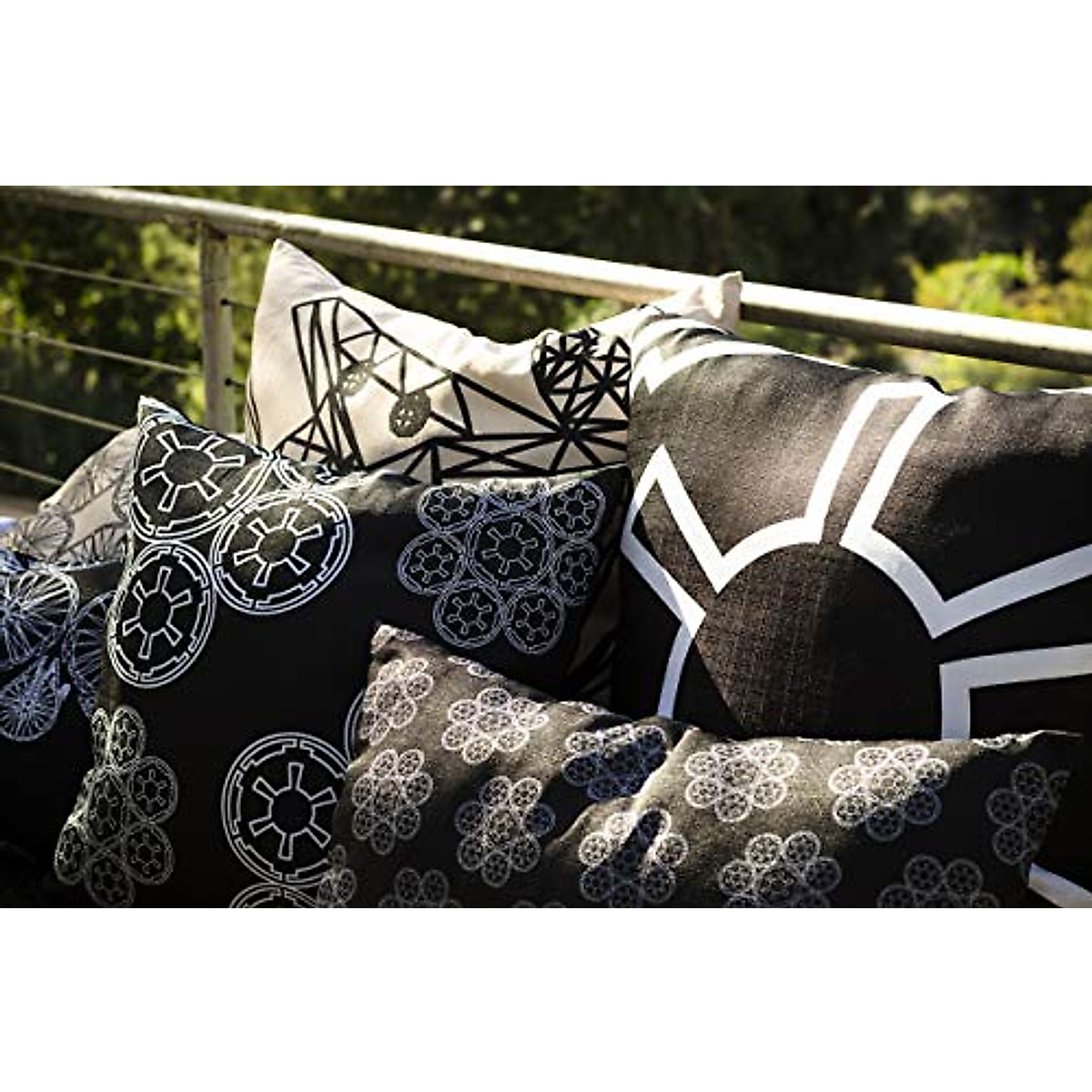 Seven20 SW10689 Star Wars Empire Square Pillow, 1 Count (Pack of 1), Black