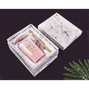 Best Mom Ever Coffee Mug Mom Mother Gifts Novelty Gifts for Mom from Daughter Son Women Mom Gifts for Mom Mother Mother's Day Gifts for Mom Printing with Gold 14Oz with Exquisite Box Packing Spoon