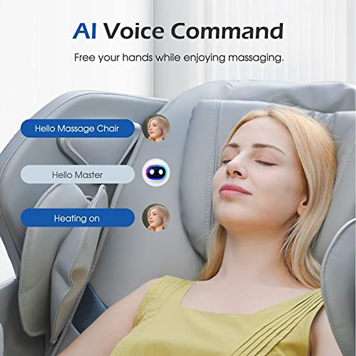 BOSSCARE Massage Chair SL Track Massage Chair Recliner, Zero Gravity Full Body Airbag Massage Chair with Body Scan Bluetooth Heat AI Control Foot Roller Handrail Shortcut Key, R8686 Gary