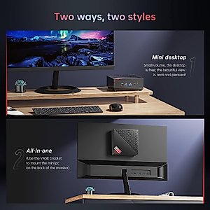ACEMAGICIAN Dual LAN Mini PC,AMD Ryzen 7 5700U (8C/16T,up to 4.3Ghz) 16GB DDR4 512GB SSD, Mini Computers 4K@60Hz Triple Display Desktop Portable WiFi 6/Bluetooth 5.2