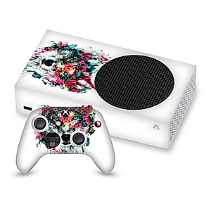 Head Case Designs Officially Licensed Riza Peker Wolf Art Mix Vinyl Sticker Gaming Skin Decal Cover Compatible With Xbox Series S Console and Controller Bundle