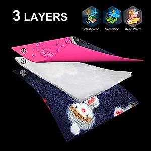 Didog Fleece Lined Warm Dog Winter Coat for Small Dogs & Cats,Reflective Cold Weather Dog Jacket Sport Vest with Zipper Closure and Leash Ring for Walking Hiking(Chest: 14" Back Length: 12", Hot Pink)