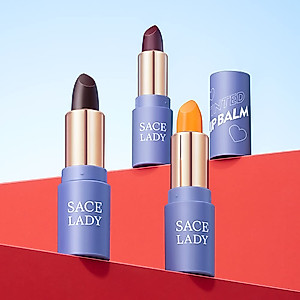 SACE LADY 3 Colors Moisturized Tinted Lip Balm Set, SACE LADY Long Lasting Color Changing Lipstick Kit for Dry Lips, Hydrating Waterproof Lip Make Up, 3Pcs*0.14Oz