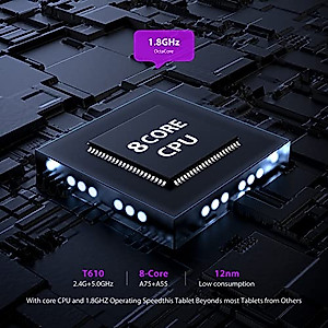 MAGCH 10 inch Tablet Android, 1920 * 1200 FHD Screen, Octa-Core Tablet, 64GB Storage 8000mAh Battery, Dual Camera Bluetooth 5.0/GPS/WiFi Android 11 Tablet, Metal Cover - Gray