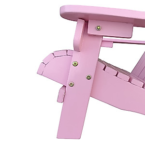 SmartEdge Wood Adirondack Chair, Ergonomic All-Weather Adirondack Chairs for Kids, Leisure Line Adirondack Lounge Outdoor Chairs Durable Patio Lounge Chair for Garden Lawn Indoor Blue