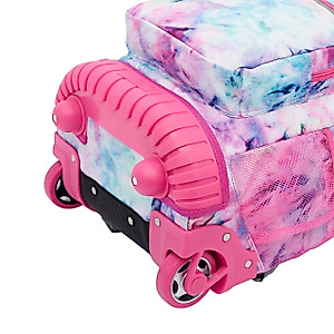 Travelers Club Rolling Backpack, Tie Dye, 18 Inch