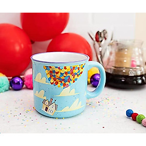 Silver Buffalo Disney Pixar UP Adventure is Out There 20-Ounce Ceramic Camper Mug | BPA-Free Travel Coffee Cup for Espresso, Caffeine, Cocoa | Home & Kitchen Essentials, and Collectibles