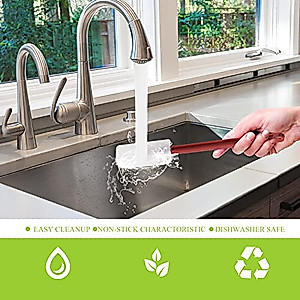 Silicone Rubber Spatula, Commercial Spatula, 3PCS Heat Resistant Silicone Spatula, Dishwasher-Safe, for Mixing, Frying & Spreading without Scratching Your Nonstick Pan Set 3 (10 inch)