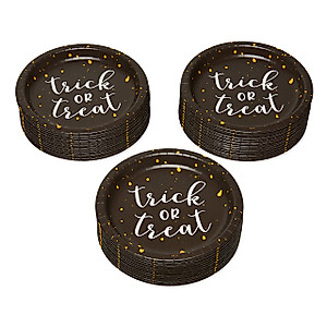 American Greetings 36-Count 9 in. Paper Dinner Plates, Trick-or-Treat Paper Halloween Party Supplies