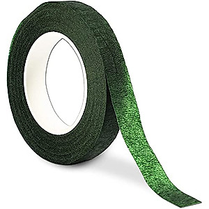 100 Bamboo Garden Stakes with 25 Yards Flower Tape (Green, 101 Pieces)