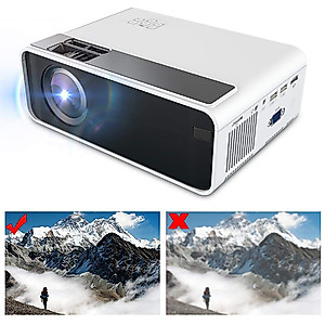 ASHATA Projector 1500 Lumens 4K HD Video Projector 150'' Home Cinema LCD Movie Projector with Remote Control Support 1080P VGA AV USB Bluetooth for Home Entertainment